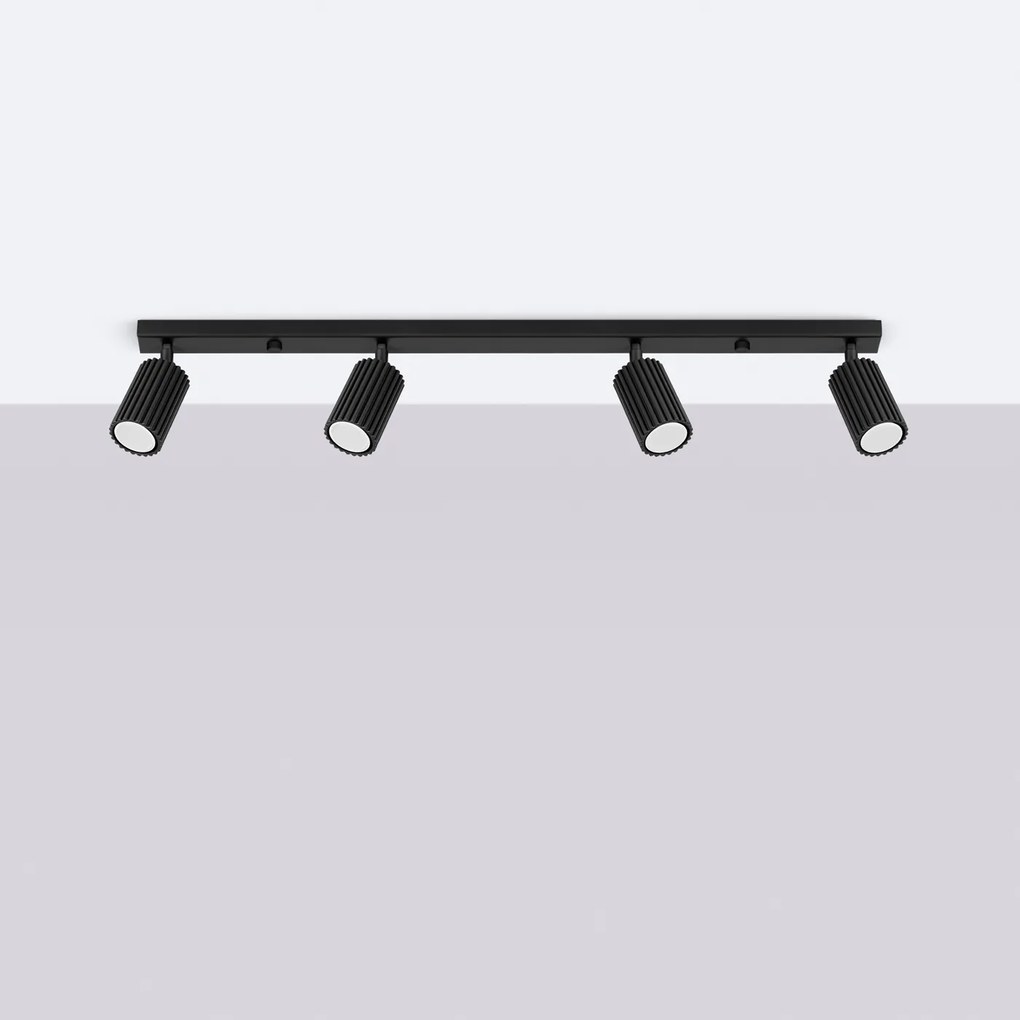 Sollux Lighting Stropní svítidlo KARBON 4L černé