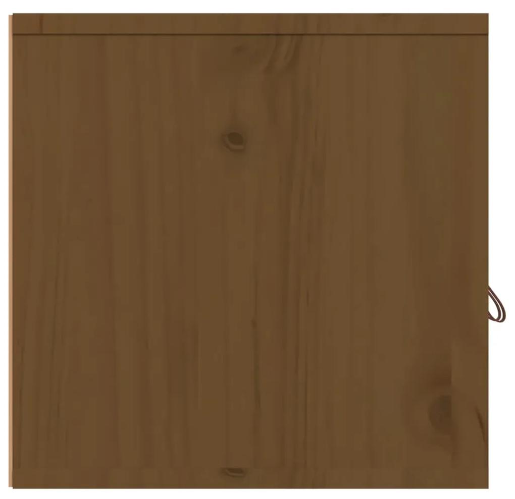 Nástěnné skříňky 2 ks medově hnědé 80x30x30 cm masivní borovice - Default Title