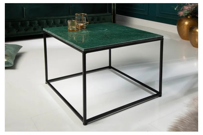 Massive home | Konferenční stolek ELEMENTS NOBLES 50 CM zelený mramor