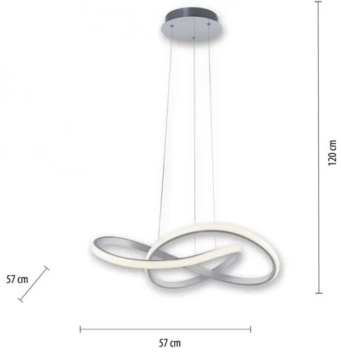 Leuchten Direkt 15402-95-LED Stmívatelný lustr na lanku MARIA LED/25W/230V