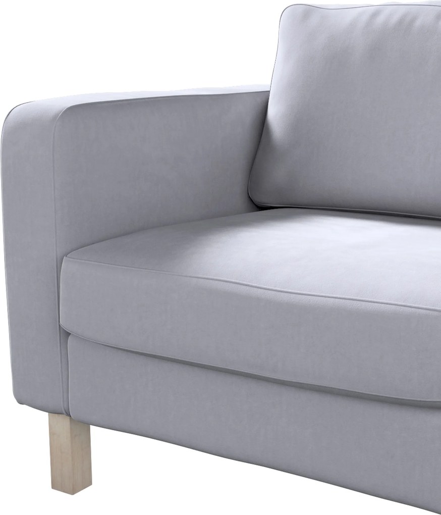 Potah na křeslo IKEA Karlstad, krátký barva šedá látka lesklé, sametová