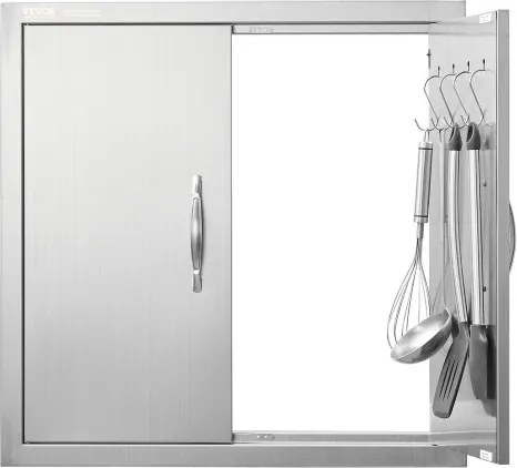 BBQ přístupová dvířka, 610 × 610 mm dvojitá venkovní kuchyňská dvířka – B011S
