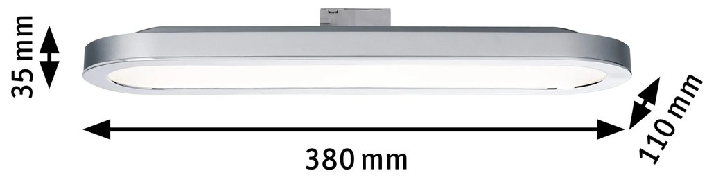 Paulmann 95319 Panel Loop, LED panel pro Urail system, 7W LED 2700K, matný chrom, délka 38cm