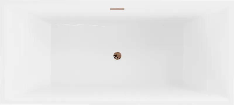 Mexen Vigo, volně stojící vana 178,5 x 80 cm, bílá, růžové zlato přepad, 51251788000-60