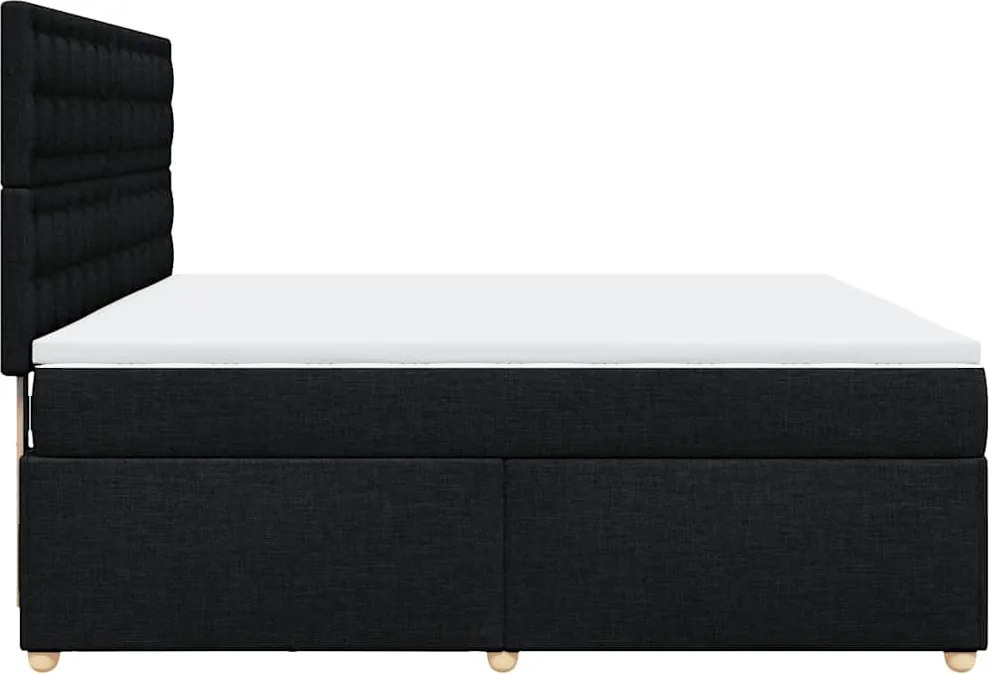 Box spring postel s matrací černá 180x200 cm textil 3293675