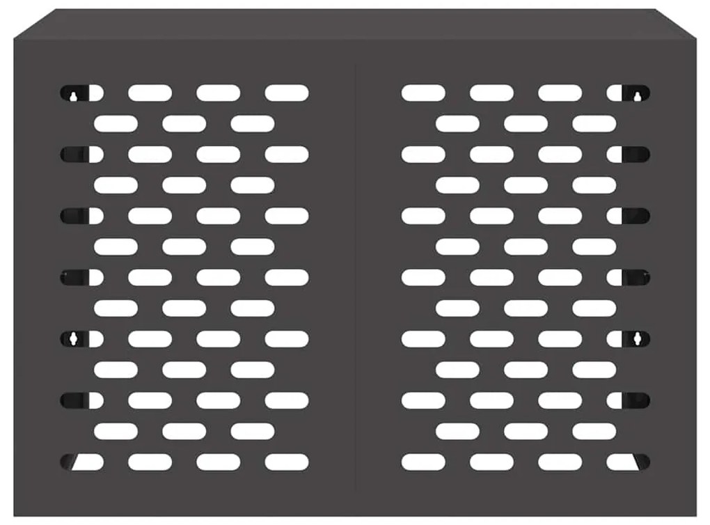 vidaXL Ochrana klimatizace Černá 100 x 50 x 70 cm Ocel