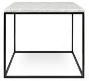 Tone Hone Konferenční stolek Rafel MRAMOR 50 cm (Bílý mramor, černé nohy)