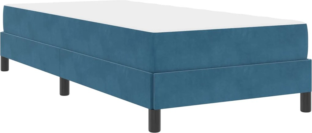Postel s boxspringem s matrací Tmavě modrá 100 x 200 cm textil 3398675