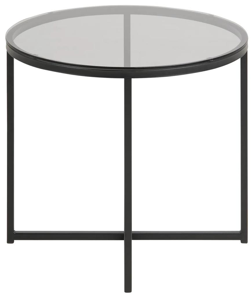 Stylový konferenční stolek Aimilios kouřová / černá