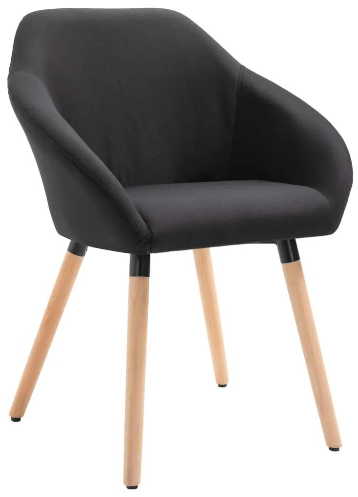 283455 vidaXL Jídelní židle černá textil