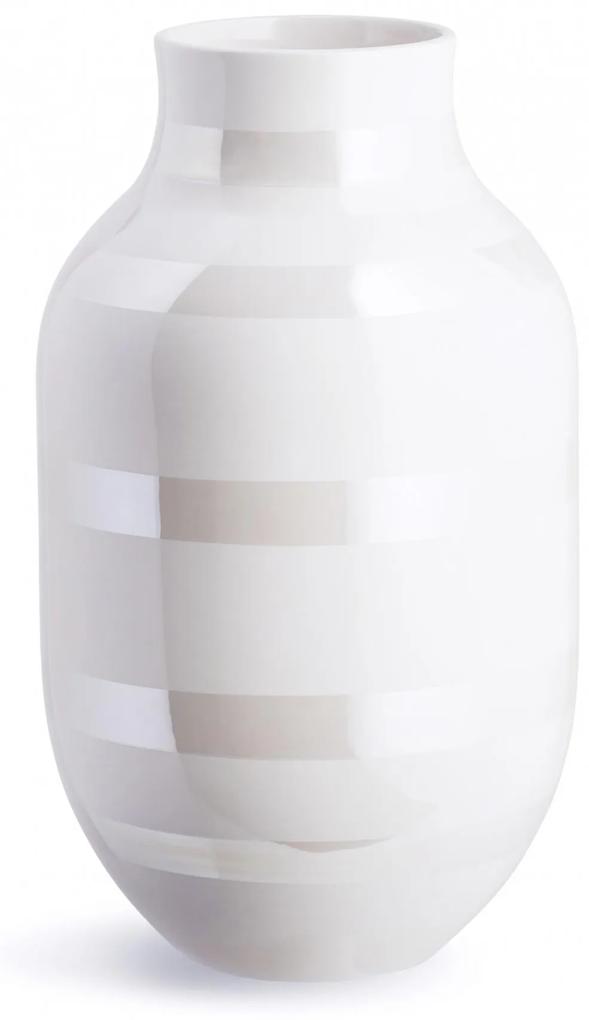 KÄHLER Keramická váza Omaggio Pearl 31 cm, krémová barva, keramika