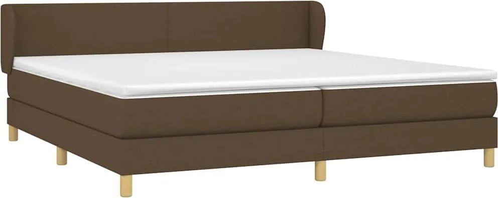 Box spring postel s matrací tmavě hnědá 200x200 cm textil 3126672