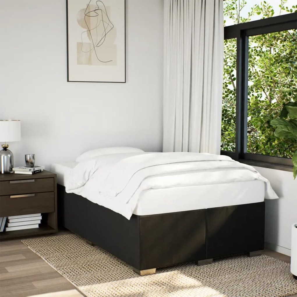 Rám postele bez matrace černý 120 x 200 cm textil 3284466