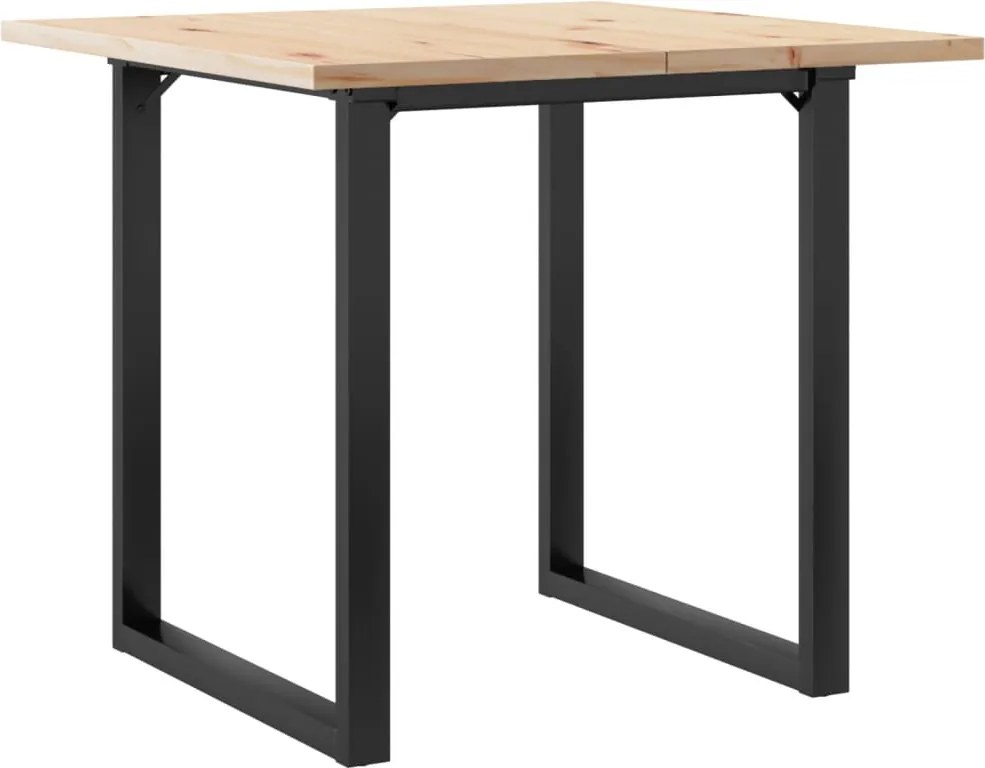 Jídelní stůl s O rámem 80 x 80 x 75,5 cm borové dřevo a ocel 3282739