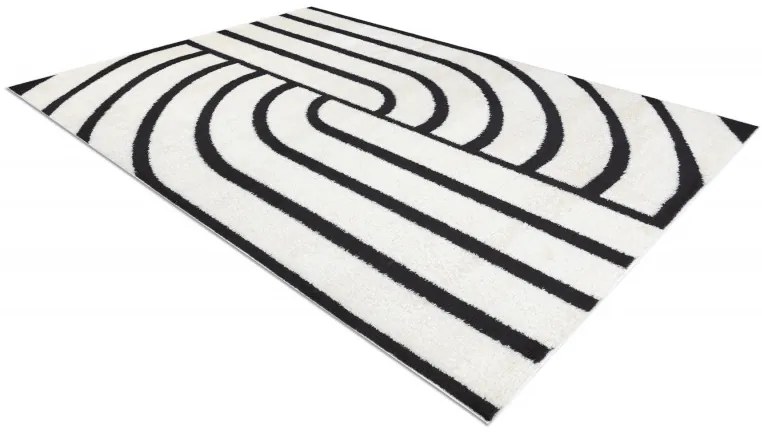 Dywany Łuszczów, Kusový koberec Mode 8631 geometric cream/black, 120x170, černobílá, kancelář