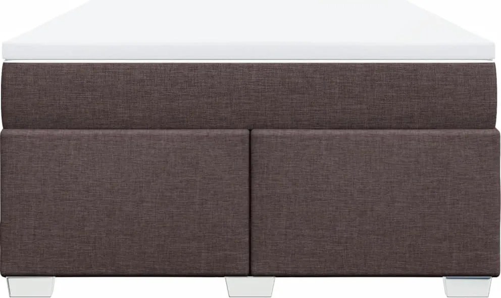 Box spring postel s matrací tmavě hnědá 140x200 cm textil 3285140