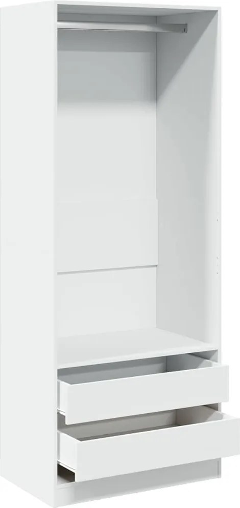 Šatní skříň bílá 80 x 50 x 200 cm kompozitní dřevo 3307747