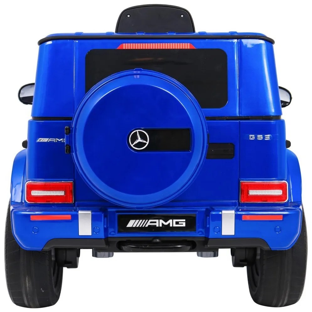 HračkyZaDobréKačky Dětské elektrické autíčko Mercedes G63 AMG modré lakované