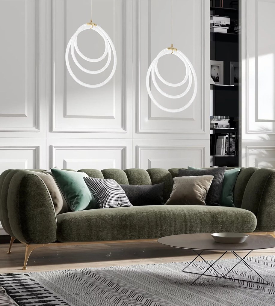 Toolight Designové LED osvětlení Circle G016-CP zlaté