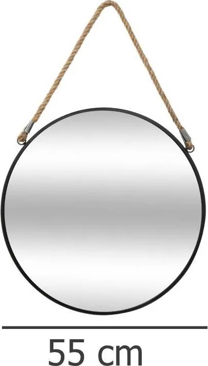 Dekorativní zrcátko závěsné, kulaté, průměr 55 cm