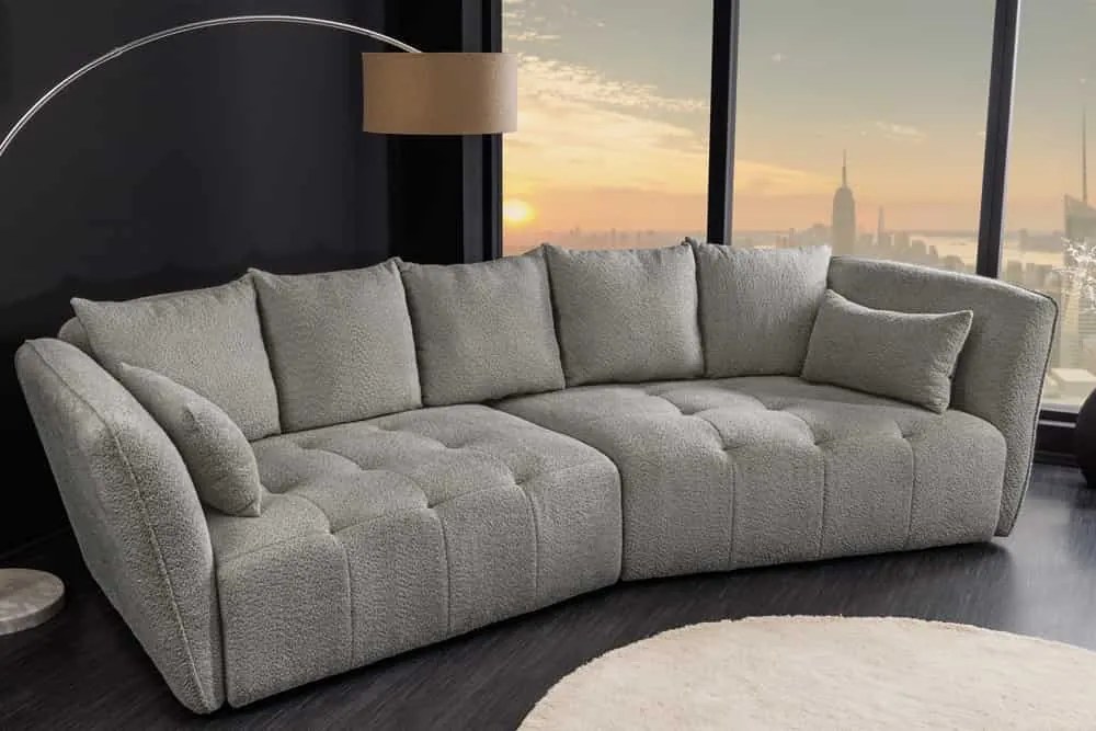 Designová sedačka Wellington 295 cm šedá