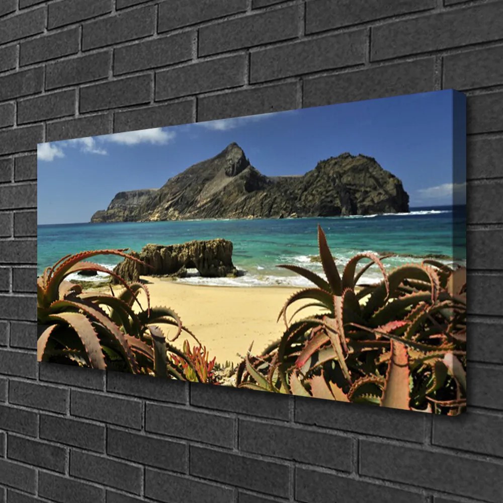 Obraz na plátně Pláž Moře Skála Krajina 100x50 cm