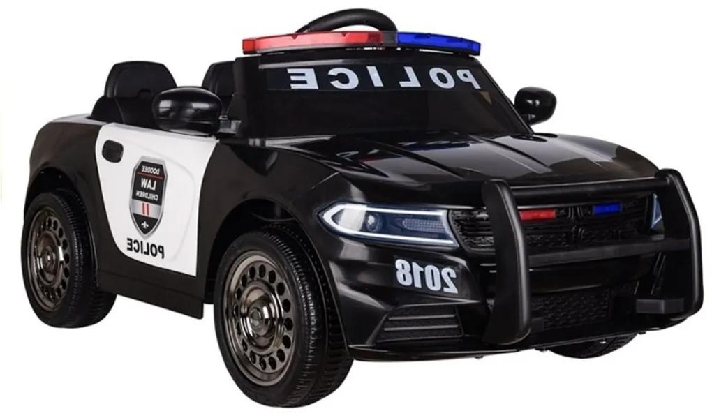 HračkyZaDobréKačky Dětské elektrické autíčko Policie  černé