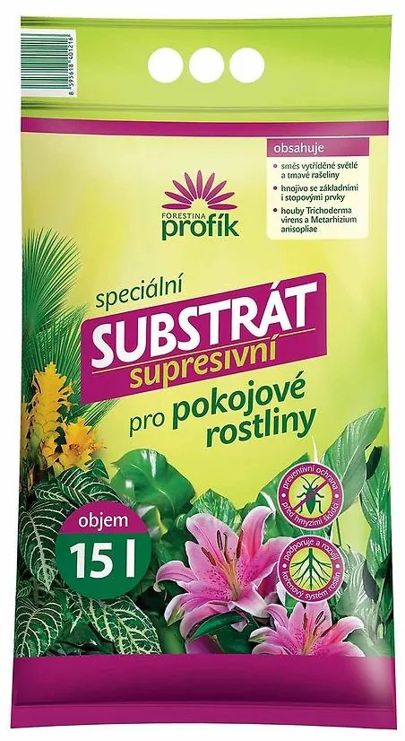 Profík - supresivní substrát pro pokojové rostliny 15 l
