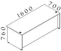 NABYTEK-DESIGNOVY.CZ - LKA16 11 - Recepční pult Komfort, 160x70x76 cm, buk