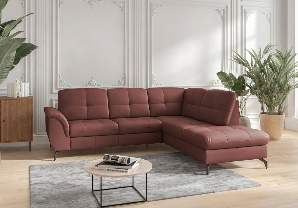XXXLutz ROHOVÁ SEDAČKA, kůže, červenohnědá Sit & More - Sedací soupravy - 000144016287