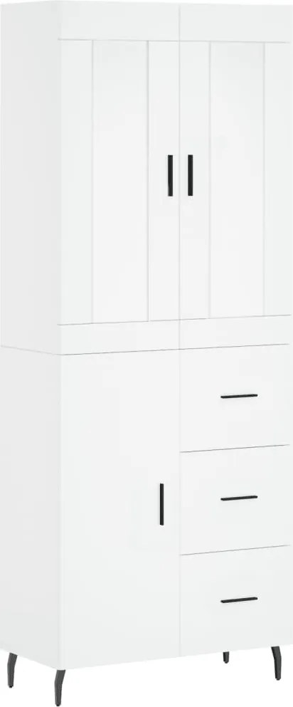 Skříň highboard bílá 69,5 x 34 x 180 cm kompozitní dřevo 3199825