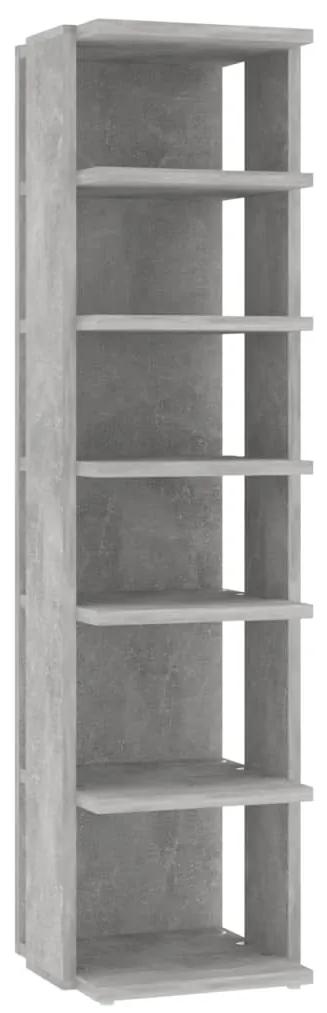 Botník betonově šedý 27,5x27x102 cm kompozitní dřevo - Default Title
