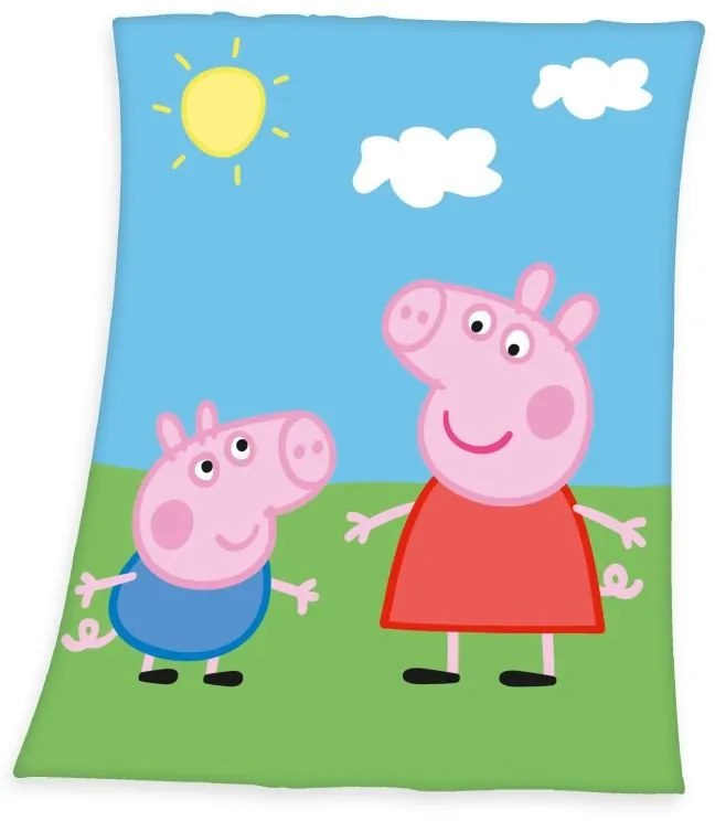 HERDING Fleece deka Peppa Pig Polyester, 130/160 cm