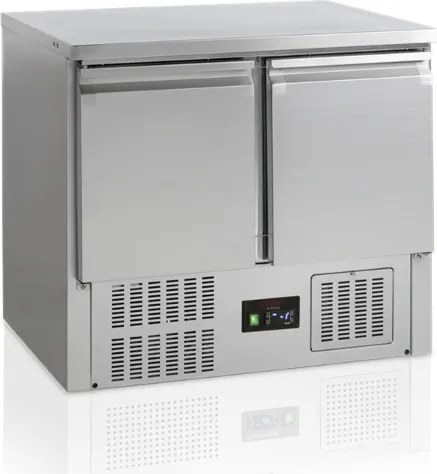 Tefcold GS91 | Saladeta chladicí stůl nerez, 2 dveřový, šířka 90 cm – záruka 2 roky