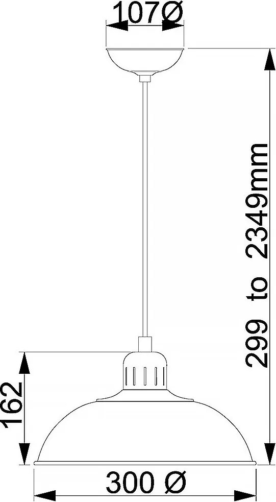 Elstead FRANKLIN lustr nad stůl 1xE27 šedá barva 30 cm