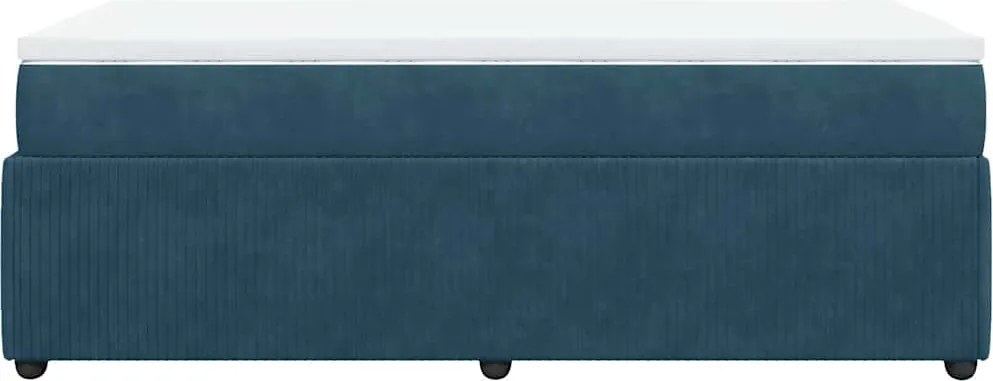 Box spring postel s matrací tmavě modrá 80 x 200 cm samet 3285606