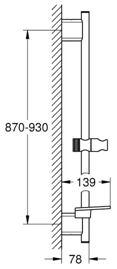 GROHE 26603DC0 - Sprchová tyč RAINSHOWER SMARTACTIVE 900 mm nerez