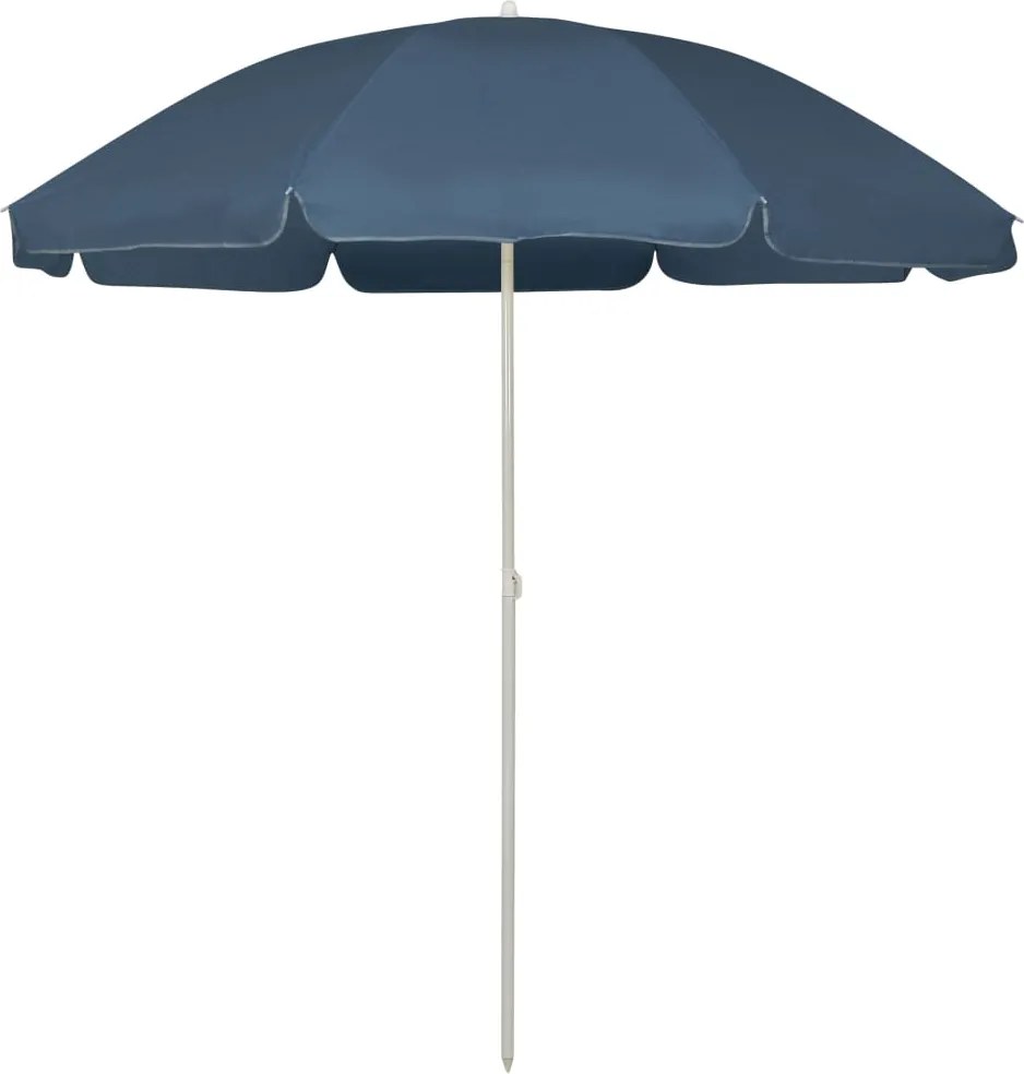 Plážový slunečník modrý 240 cm 314704