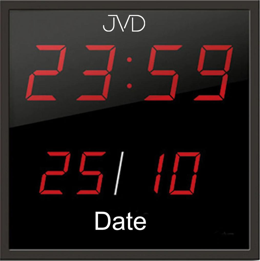Velké svítící digitalní nástěnné hodiny JVD DH41 s červenými číslicemi