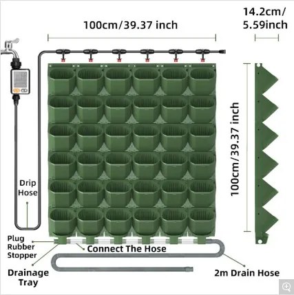 IQ Garden Vertikální květináče na stěnu 325838
