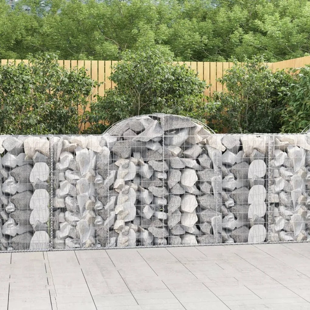 Klenuté gabionové koše 40ks 200x50x100/120cm pozinkované železo 3146338