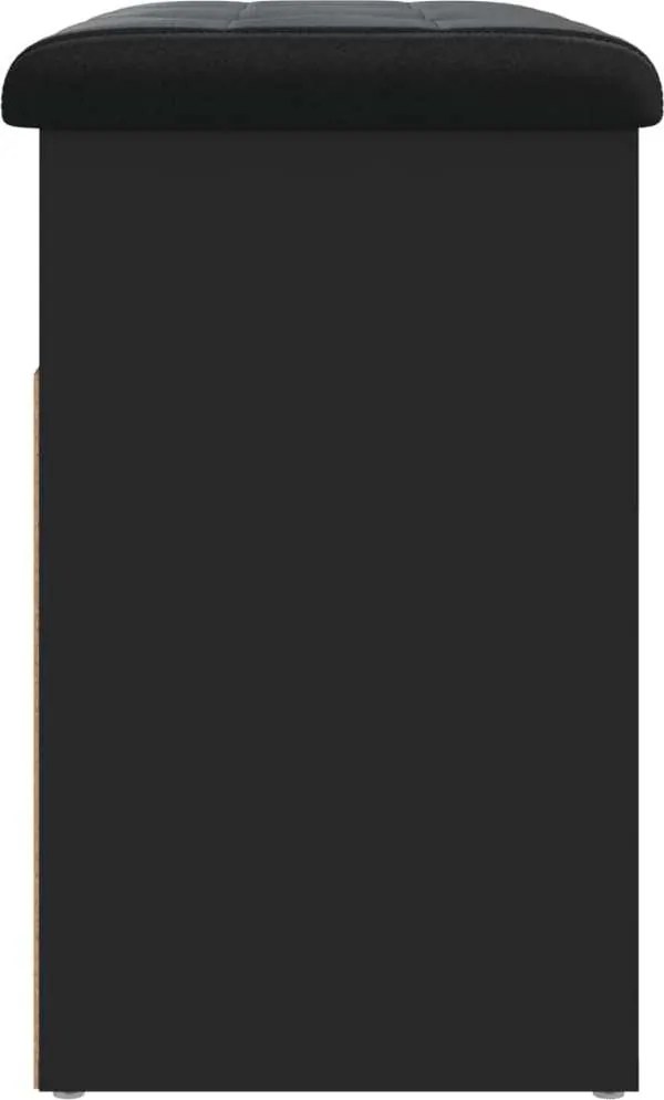 vidaXL Lavice s botníkem 62 x 32 x 50 cm kompozitní dřevo [835097] Barva: Černá