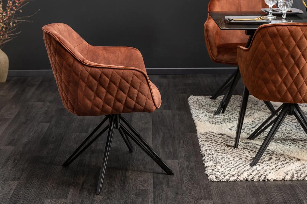 Invicta Interior Designová dřevěná kuchyňská židle hnědá: Camprestre VI