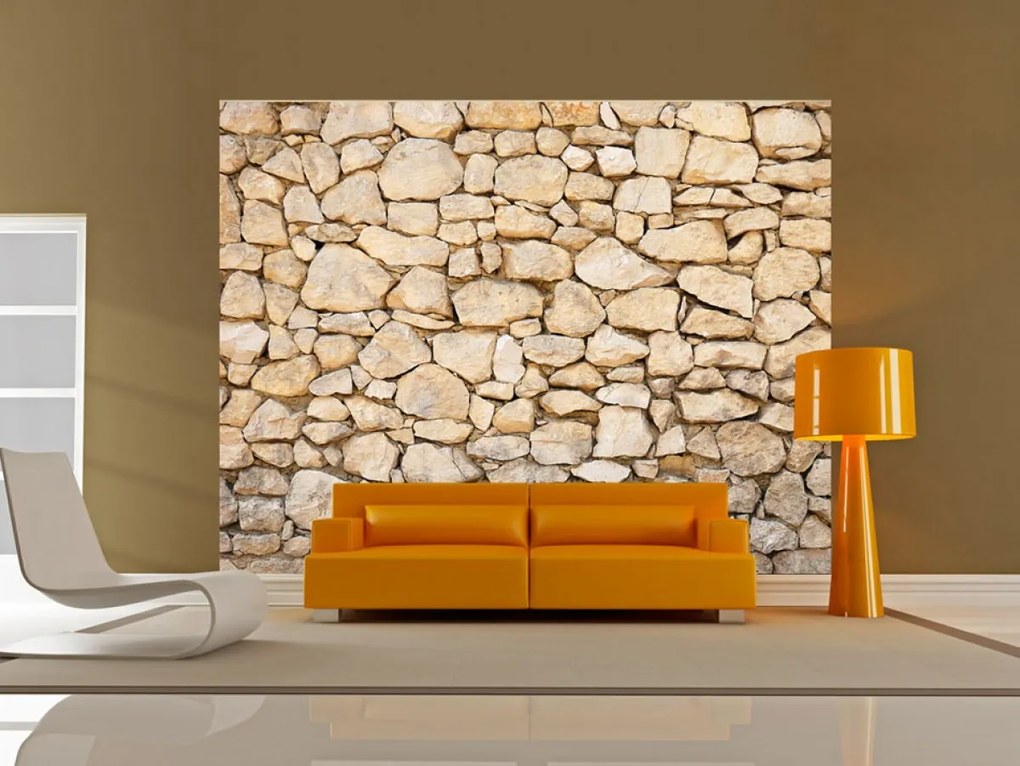 Fototapeta zeď z kamene (150x116 cm) - Murando DeLuxe