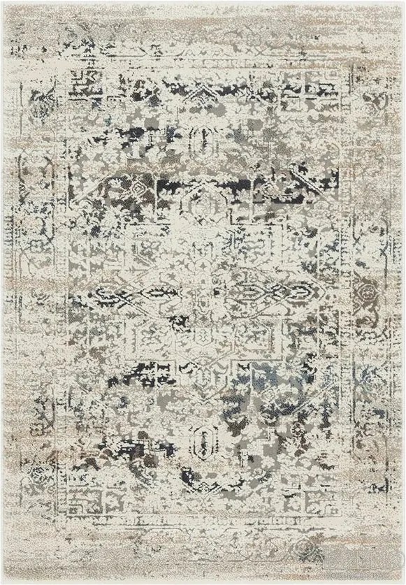 Breno Kusový koberec BOHO 37, 80x150 cm, Šedá/Vícebarevné