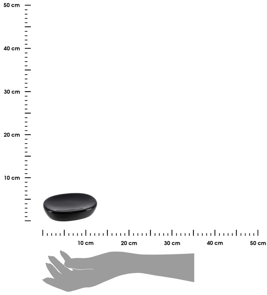 Miska na mýdlo Oliver, černá