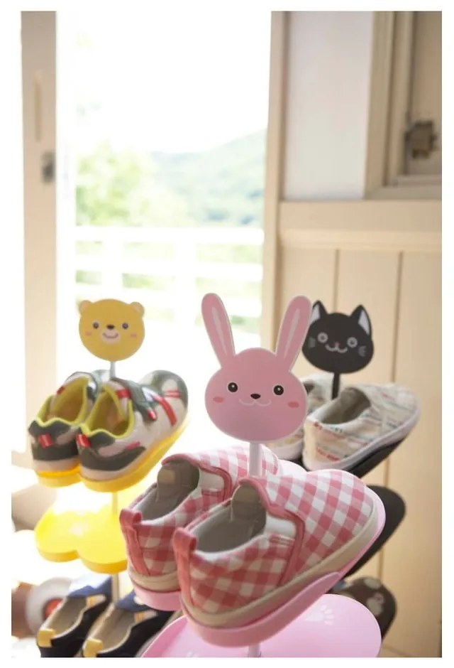 Dětský růžový stojan na boty YAMAZAKI Kid´s Shoe Rack
