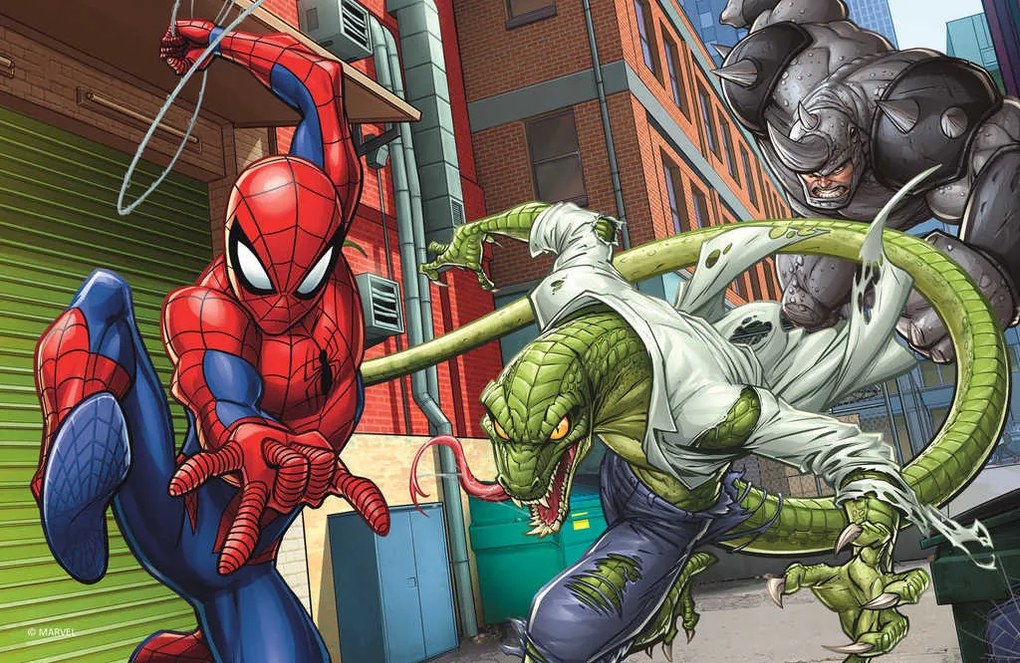 TREFL PUZZLE Spiderman Proti padouchům mini 20x13cm 54 dílků 4 druhy tr154164
