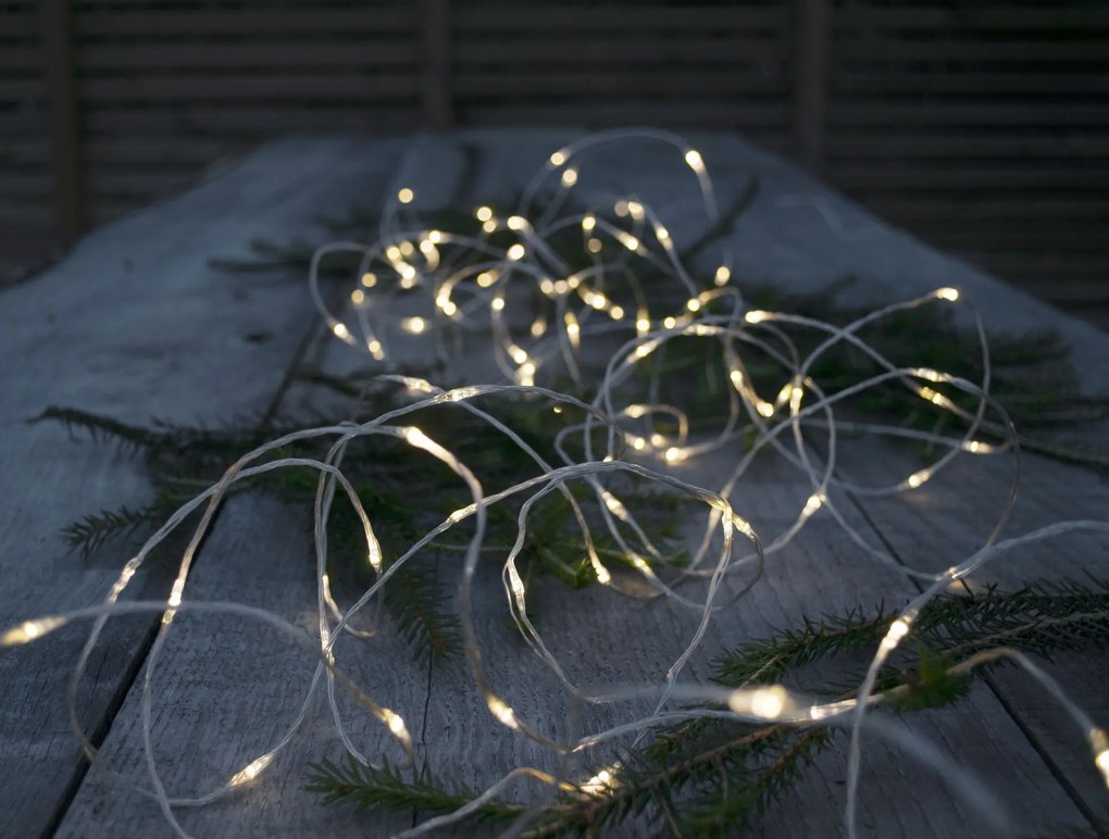 STAR TRADING Světelný řetěz - Light Thread - 23 m, čirá barva, plast