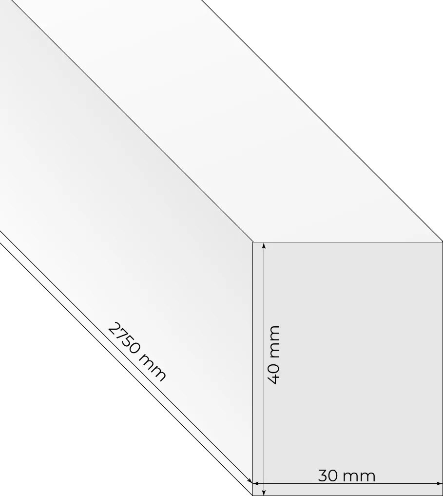 Lameo Dekorativní stěnová lamela - zlatá 30x40